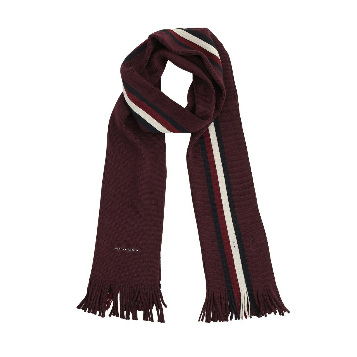 [型番：AM13595]マルチストライプ柄スカーフフラッグカラーのラインをあしらった、ウール混のスカーフです。TOMMY HILFIGERロゴが入ったタグもさりげないポイントに。端のフリンジで表情に動きも持たせています。上品な雰囲気がありな...