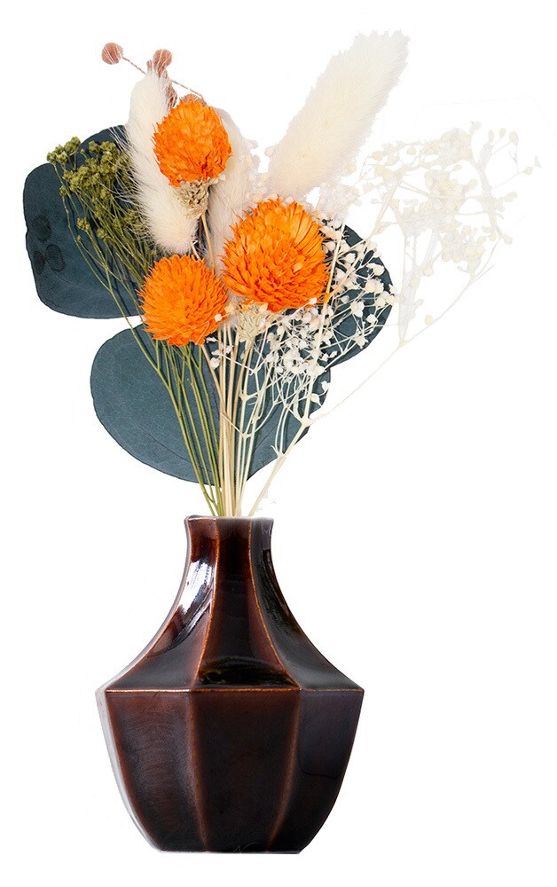 [型番:01123OA]【PFEL】PRESERVED　FLOWER　EVERYDAY　LIFE美濃で丁寧に作られた美濃焼の花瓶とセット。花瓶のカラーに合わせてブーケを組みました。ギフトに最適です。■カラー：**商品サイズ：H約20cm　箱...