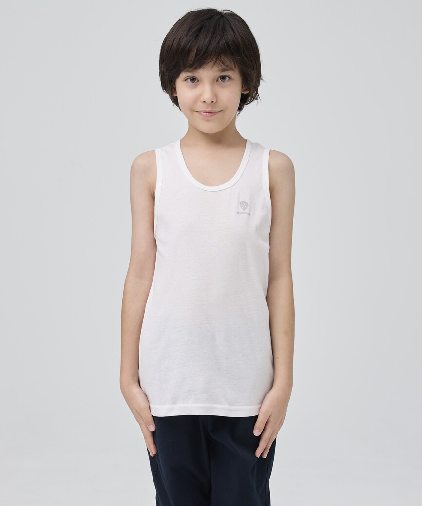 [型番:145261]BEAMS SCHOOL/ビームススクール＜br＞元気な毎日を応援する、タンクトップシャツ2枚セットです。デイリーからスクールまで幅広くご着用いただけます。お肌に優しい天然素材の綿60％混合で、汗っかきな方にも安心。横...