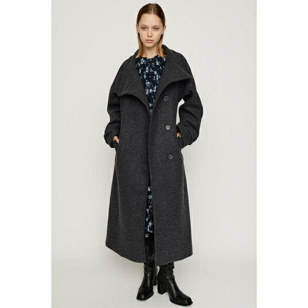 [型番：030IAY30-1571]【STAND NECK LONG COAT】■POINT：ワイドなスタンドネックが洗練された大人っぽい印象のロングコート。 ■DETAIL：首元が暖かいのが嬉しいハイネックデザインで 襟を閉めずに羽織るこ...