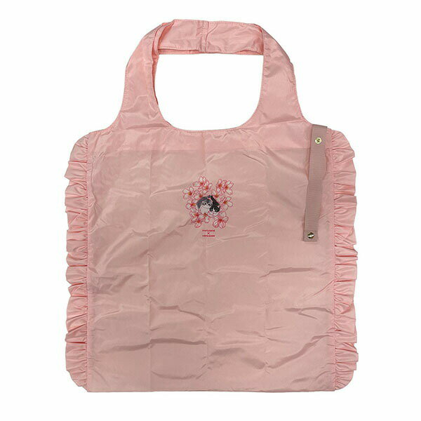 [型番:1237-s2339072]モフサンド×日比谷花壇コラボのエコバッグです。畳むと花束みたいになるなので、母の日などのギフトにぴったり☆バッグなどに入れておけば急なお買い物時でも安心です♪【収納時サイズ：約W60×H140×D60mm...