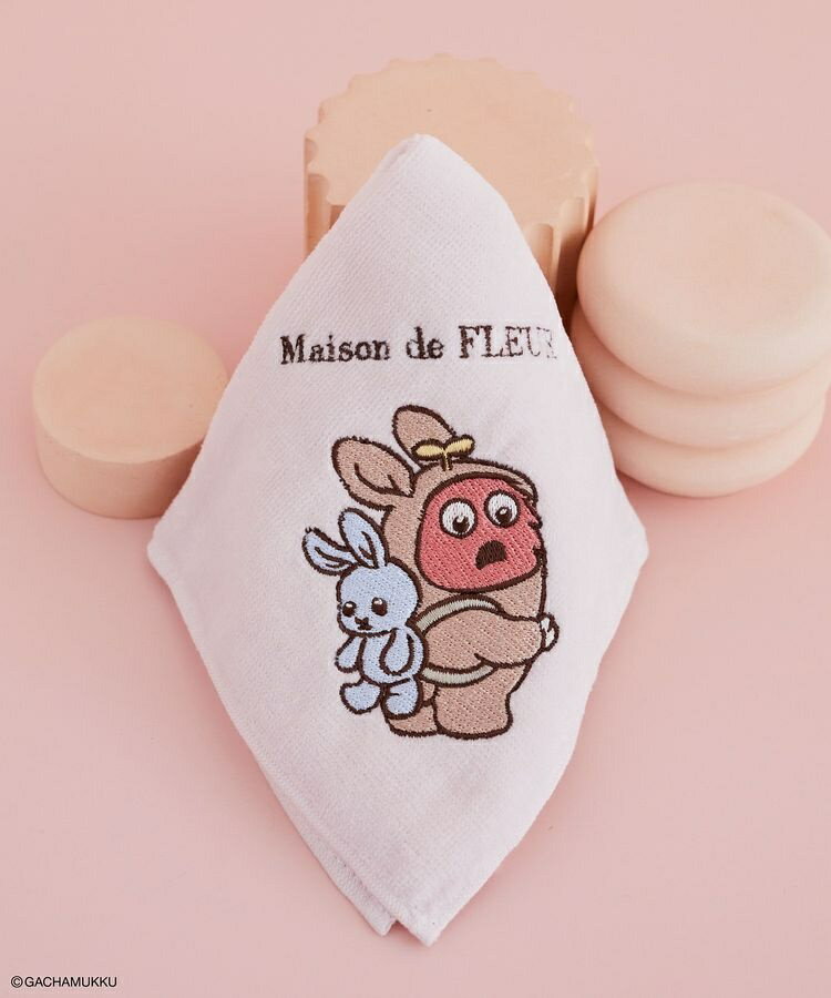 [型番：08000459600]Maison de FLEUR『ガチャピン・ムック』コレクション『ガチャピン・ムック』との初のコラボレーションアイテムが登場♪優しい色合いと愛らしいアートを使用したトートバッグやポーチなど全10種！うさぎの着...