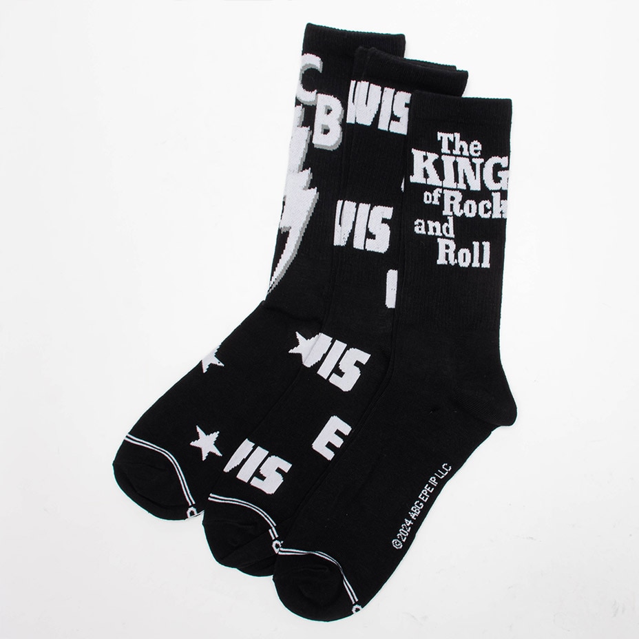 [型番:EPA370]3 PAIR PACK ELVIS ASSORTED CREW3足セットのソックス。伸縮性のある素材。※必ずご確認ください。●必ず一度洗濯いただいた後、ご着用ください。●洗濯の際は色移りの可能性がありますので、淡色のも...