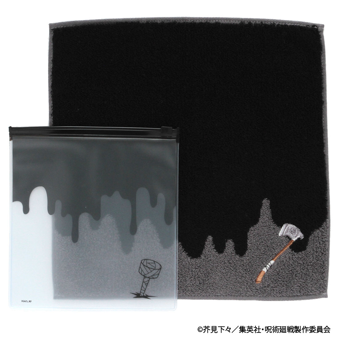 [型番:0020460003]“帳”をイメージした普段使いしやすいデザインに、各キャラクターを象徴するモチーフを刺繍であしらいました。嘱託式の“帳”をイメージしたスライダー式のパッケージ付きで、ポーチとしてもお使いいただけます。■カラー：ブ...