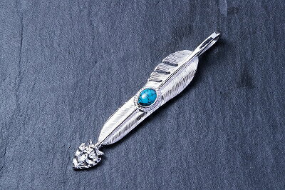 ●FIRST ARROW'S(ファーストアローズ)の商品一覧はコチラ！！ ●当店のトップページはコチラから！！ 　●商品説明 ●商品名 ファーストアローズ ターコイズ付アローフェザー ペンダントトップ(Lサイズ) 送料無料 代引き手数料無料...