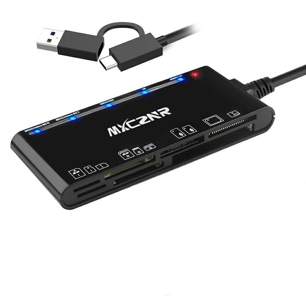 【7-in-1 カードリーダー】このマルチメモリカードリーダーは、ほぼすべてのカードのニーズを満たすことができます。選択と利便性のために、1 * CF スロット、2 * SD、1 * TF、1 * Micro SD、1 * XD、1 * M...