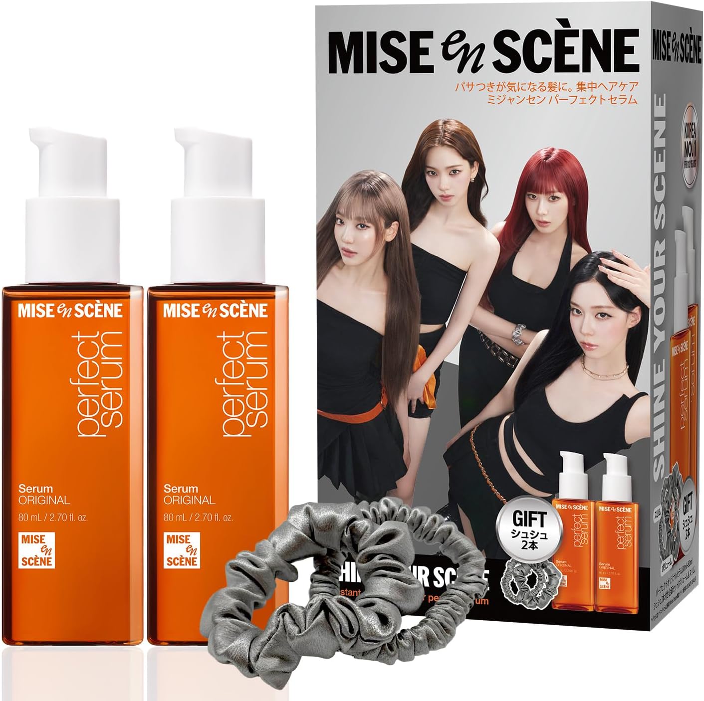 商品紹介 商品特長 ダメージコントロール, 切れ毛コントロール ヘアタイプ すべて 香り パーフェクトセラムオリジナル シュシュ付きセット 商品の形状 オイル ブランド Mise En Scene 商品の個数 3 ユニット数 3.0 個 メ...