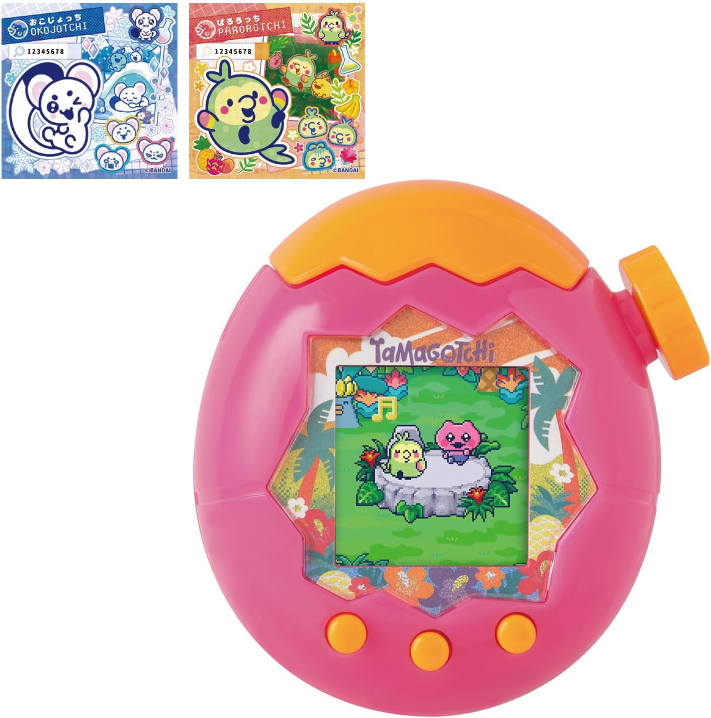 Tamagotchi Paradise - Orange Tropics（特典：『たまラボステッカー：おこじょっち』＆『たまラボステッカー：ぱろろっち』付き） ブランド BANDAI 商品の寸法 12長さ x 11幅 x 5高さ cm 商品...