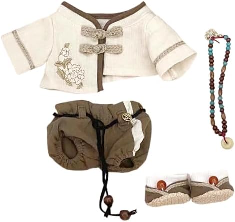 【20cm綿人形着せ替えセット 上着ズボンドレス靴付属品 ドール服 キッズ用 オシャレ 簡単着付け】 概要説明：20cmの綿人形にぴったりの着せ替えセットです。上着、ズボン、ドレス、靴、付属品が4点セットで、キッズ用として非常に使いやすく、...