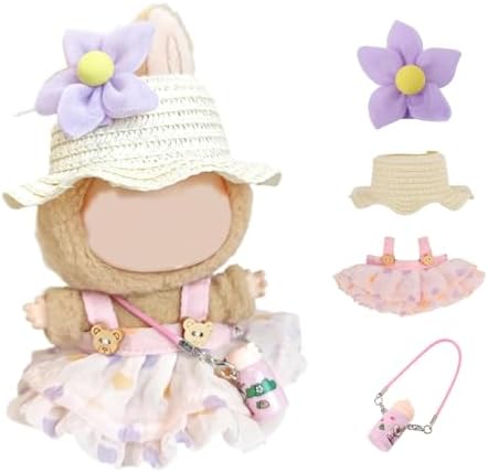【15cm 17cm サイズ対応 ラブブ ぬいぐるみ服 ドール服 着せ替え】 概要説明：高品質コットン素材を使用した柔らかく肌触りの良いぬいぐるみ服です。15cmと17cmサイズのラブブ人形に最適で、着脱が簡単な設計で日常の遊びから特別なイ...