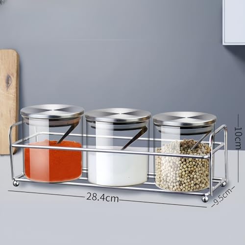 【調味料ラック ステンレスガラスボトル 省スペース収納 家庭用業務用 多機能 防水耐衝撃 洗浄簡単 キッチンラック キッチン収納 ディッシュラック｜キッチンをすっきり収納！ステンレスガラス調味料ラックで洗浄も楽々】 概要説明：調味料ラックは...