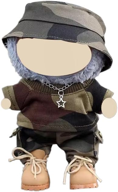 【17cm人形用ファッションセット ファッションスタイルの迷彩服とアクセサリー セット5 おしゃれ かわいい 子ども向け｜17cm人形用に最適なファッションセット。おしゃれでかわいい迷彩服とアクセサリーが含まれます。】 概要説明：17cm人...