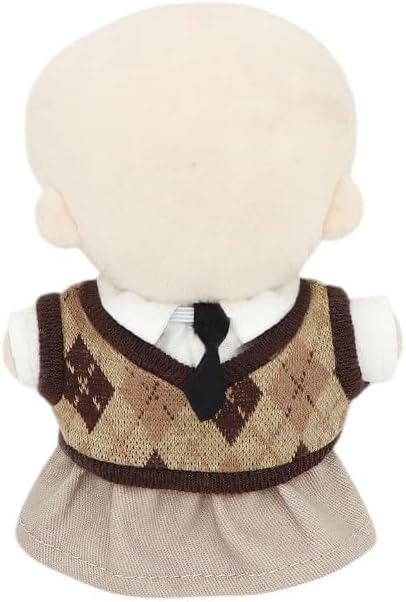 【10cmぬいぐるみ用かわいい制服 女子ブラウン｜お気に入りのぬいぐみをオシャレに演出！】 概要説明：10cmぬいぐるみ用のかわいい制服。女子向けのデザインで、ブラウンカラーが魅力的。推し活やぬい活に最適。SNS映えするデザインで、写真撮影...