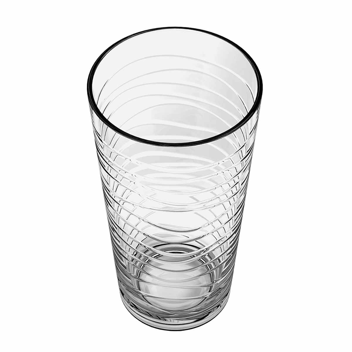 【商品仕様】商品サイズ：9.2×9.2×17.3cm重量：188g容量：710ml材質：MS樹脂耐熱温度：0〜80℃生産国：中国電子レンジ使用不可食洗機対応【カレントシリーズ】カレントは、優雅な波線のボーダー模様が美しいシリーズです。全体に...