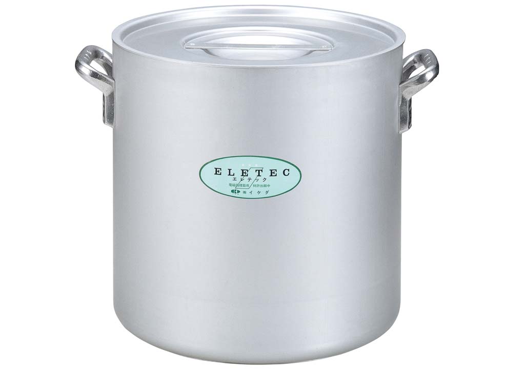 ●サイズφ248(mm)底径：205(mm)●内寸φ240(mm)深さ：240(mm)●重量：3.2kg●容量：10L●板厚：4.0(mm)●材質アルミSUS430●電磁調理器：200V●電磁調理器に最適な業務用鍋アルミエレテックシリーズ●...