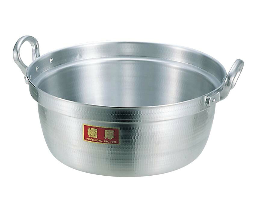●サイズφ317(mm)●内寸30cm深さ：135(mm)●重量：1.3kg●容量：8L●板厚：3.2(mm)●材質アルミ●熱ムラが少なく歪みや変形の少ない極厚アルミ鍋。●容量は段下(約九分目)の容量になります。※商品画像はメーカー提供の代...