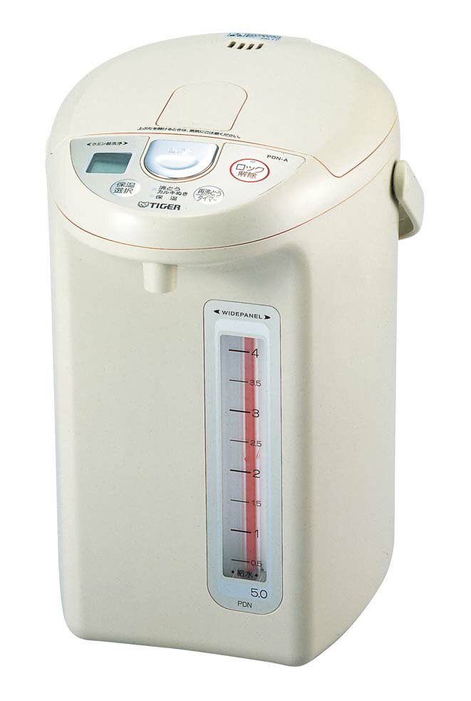 ●型番：PDN-A500CU●サイズ229×303×H321(mm)●重量：2.7kg●容量：5L●材質内容器：ステンレス・フッ素加工●消費電力：湯沸かし時：905W●6、9時間節電タイマー●3段階保温設定選択(98℃・90℃・70℃)●フ...