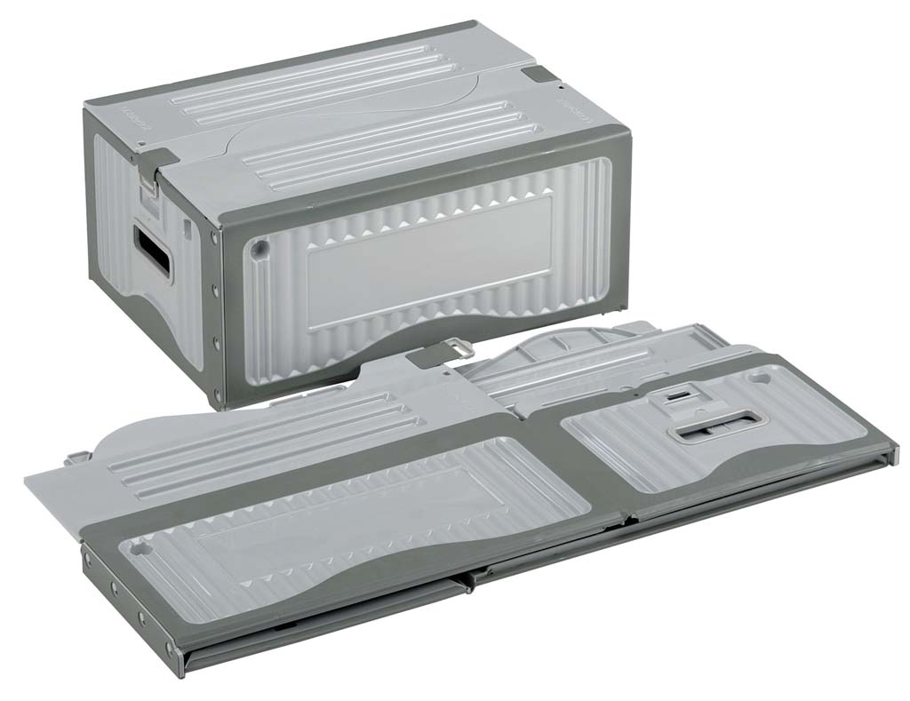●型番：25B●サイズ455×322×H206(mm)●重量：1.73kg●容量：25L●材質エラストマー樹脂●折りたたみ時、32mmで業界最薄。●ボトムロック方式で、ワンタッチで組み立て・折りたたみが可能。●周辺部にエラストマー樹脂(PP...