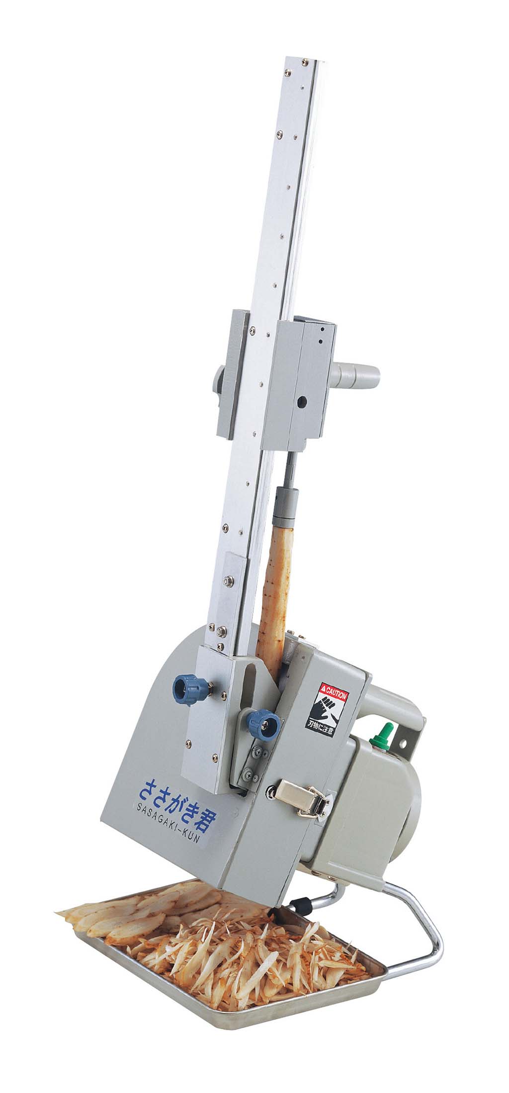●サイズ260×190×H720(mm)●重量：5kg●測定・調節/温度範囲/能力等処理能力：ごぼうの最大長さ30cm×3本/分●消費電力：100W●電源：単相100V 50/60Hz●投入口の角度と切り厚がかえられますので用途にあわせて仕...
