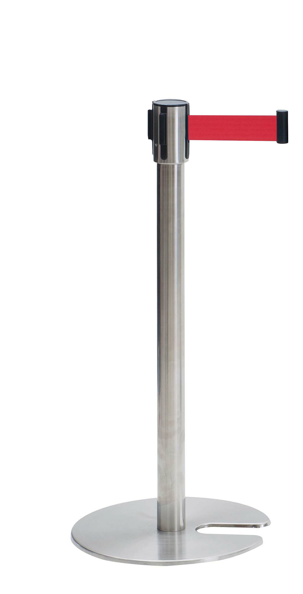●型番：51354●サイズφ360×H800(mm)ベルト：1800(mm)●材質ステンレス●片方ベルト＋ベルト受け×3(4方向パーテーションとしても使えます)●スタッキング可※商品画像はメーカー提供の代表画像を使用しております。複数掲載の...