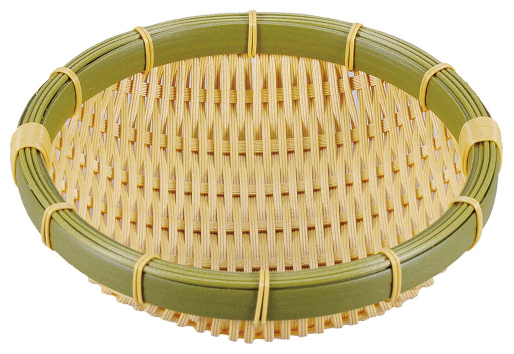●型番：91-058E●サイズφ300×H70(mm)●重量：255g●材質ポリプロピレン●洗浄機：不可●耐熱・耐冷温度：120度●竹製と同じように手作りで仕上げたので、天然素材の風合いを残しています。●衛生面に優れ、ディスプレイ用に適して...