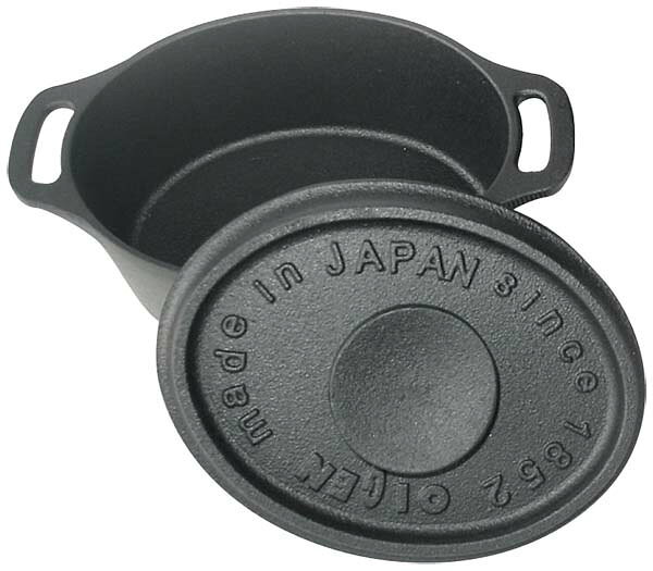 ●型番：F-418●サイズ155×10×H80(mm)底径：115×85(mm)●内寸117×90(mm)深さ：48(mm)●重量：1kg●容量：0.35L●板厚：底板:3.0(mm)●材質鉄●オーブン：対応●見た目もかわいいテーブルサイズ...