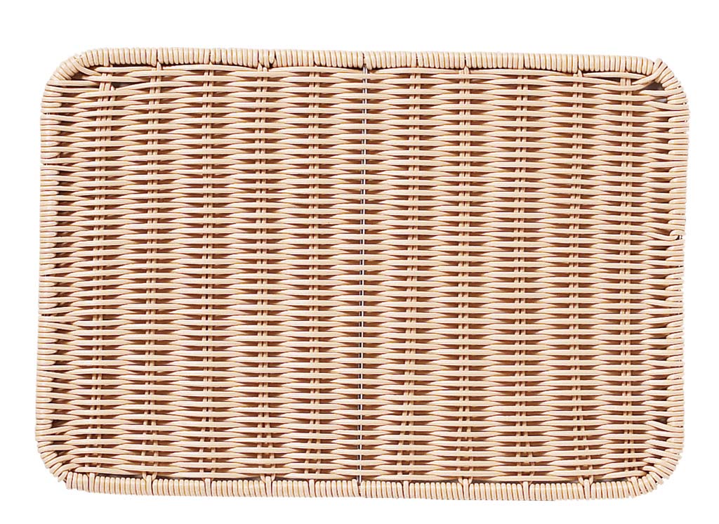 ●型番：DS113●サイズ375×255×H10(mm)●材質ポリプロピレン18-8ステンレスワイヤー●抗菌：○●洗浄機：不可●耐熱・耐冷温度：120℃●検定証印等：JISZ2801規格適合●ナチュラルな質感はそのままに洗える抗菌バスケット...