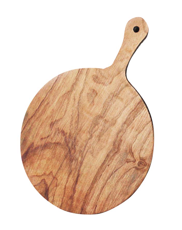 ●型番：406121AB8●サイズ530×φ380×H15(mm)●材質メラミン樹脂●洗浄機：不可●本物のオーク材と見分けが付かないメラミンボードです。食器洗浄機も使用でき衛生的です。●優しい木のぬくもりと機能性をそなえたグルメボードがブッ...