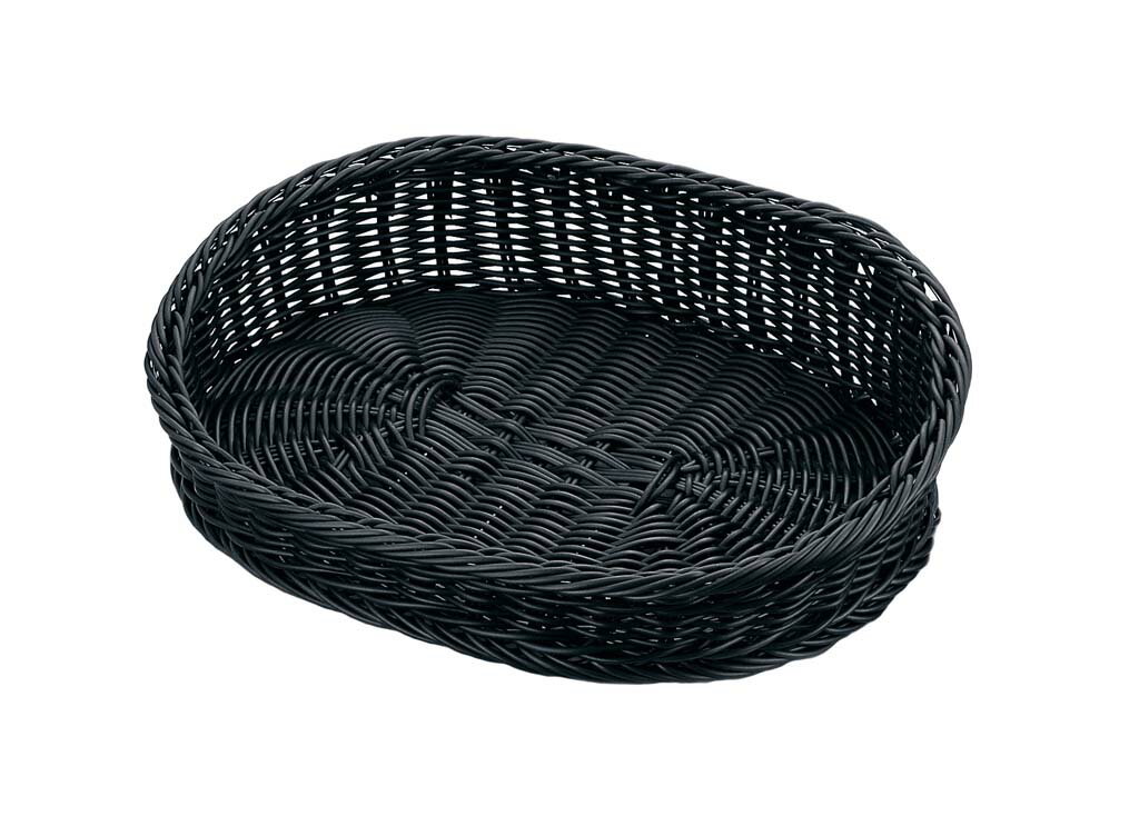 ●型番：VB-946-BK●サイズ400×300×H60/H130(mm)●重量：500g●材質ポリプロピレンステンレスワイヤー●洗浄機：不可●耐熱・耐冷温度：120℃●洗えるバスケット！籐のような手編みのぬくもり、柔らかいのに丈夫なしっか...