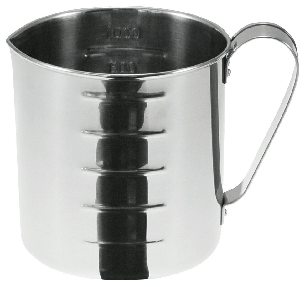 ●サイズφ110×H108(mm)●重量：220g●容量：1L●材質18-8ステンレス●最小目盛：200cc※商品画像はメーカー提供の代表画像を使用しております。複数掲載の画像でも、単品販売の場合がございます。サイズ・カラー・型番・付属品等...