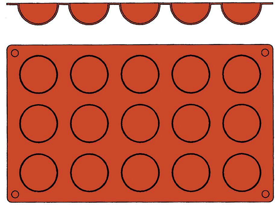 ●型番：2579.01●サイズ300×175(mm)●材質シリコンノンスティック加工●オーブン：対応●レンジ：対応●洗浄機：不可●耐熱・耐冷温度：-50℃〜+250℃●ノンスティック効果で洗浄も簡単、四隅の穴が乾燥、収納に大変便利です。●耐...