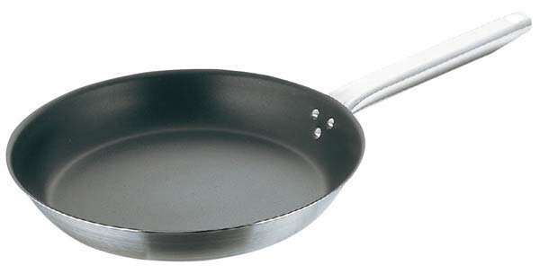 ●型番：6694●サイズφ255(mm)底径：190(mm)●内寸φ240(mm)深さ：40(mm)●重量：1.1kg●容量：1.9L●板厚：1.3・底：7.0(mm)●材質18-10ステンレスノンスティック加工●電磁調理器：200V●耐腐...