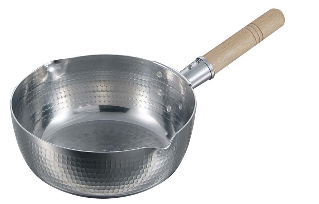 ●サイズφ200(mm)●内寸18cm深さ：70(mm)●重量：0.3kg●容量：1.4L●板厚：1.7(mm)●材質アルミ木●両口仕様です。●強度を上げるために一打一打を丁寧に施した槌目打出し鍋。見た目にも美しいミラー研磨の純国産品です。...