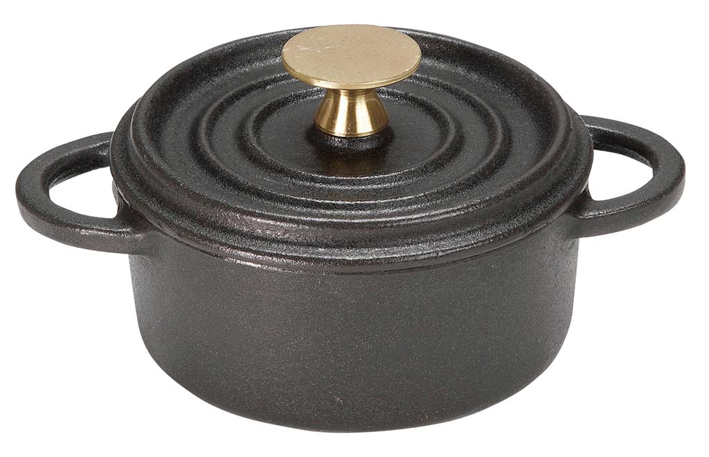 ●型番：101219●サイズφ120(mm)●内寸φ112(mm)深さ：50(mm)●重量：1.2kg●容量：0.4L●材質鉄鋳物黒ホーロー加工●オーブン：対応●蓄熱率が高く料理が冷めにくいです。※商品画像はメーカー提供の代表画像を使用して...