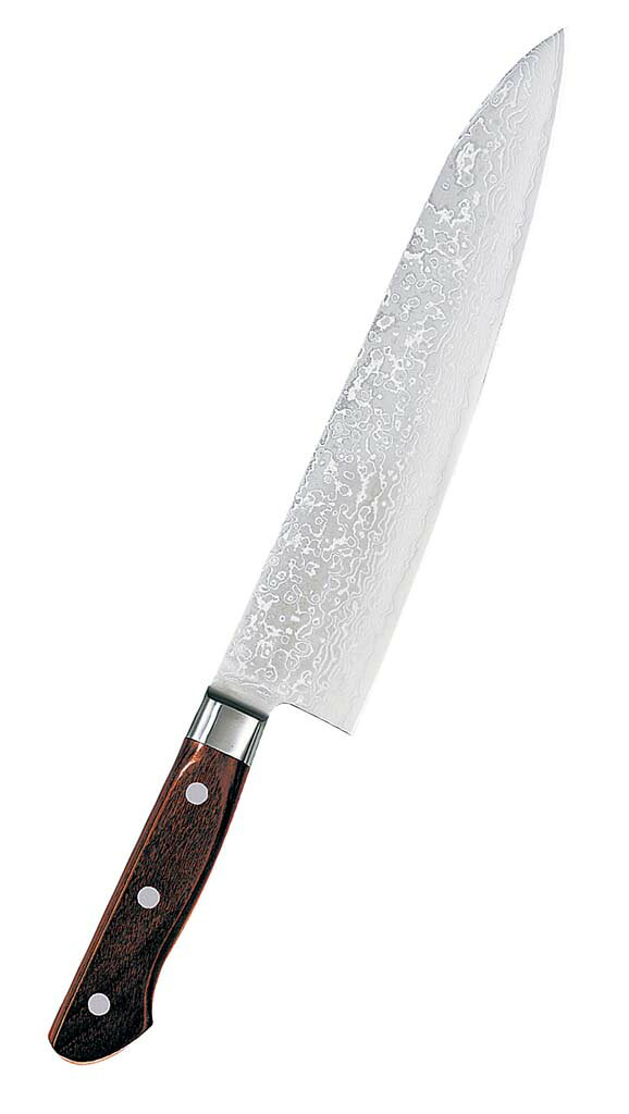 ●型番：KP-1106●サイズ全長：300(mm)●重量：170g●板厚：背:2.6(mm)●材質ダマスカス鋼鍛造(ステンレススチール・mo-Vスチール)18-8ステンレススチール強化木●刃渡り：18cm●ダマスカス鋼の由来。ダマスカス鋼は...