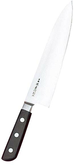 ●型番：15033●サイズ370(mm)●重量：380g●板厚：背:3.9(mm)●材質日本鋼●刃渡り：24cm●日本鋼を使用し、最もポピュラーな庖丁です。●両刃※商品画像はメーカー提供の代表画像を使用しております。複数掲載の画像でも、単品...