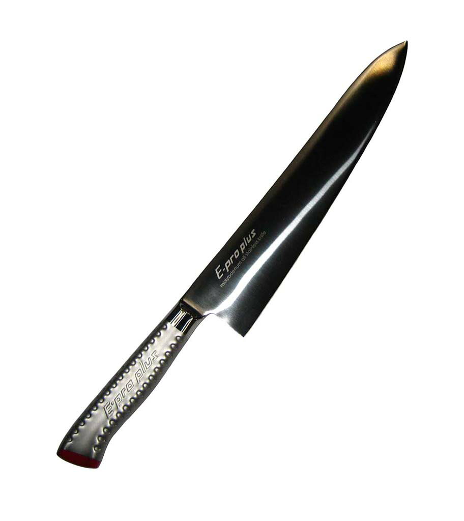 ●サイズ全長：410(mm)●重量：240g●板厚：背:2.5(mm)●材質ブレード：モリブデンバナジューム鋼ハンドル：18-8ステンレススチール●洗浄機：不可●消毒保管庫：使用可●検定証印等：HACCP●刃渡り：27cm●ブレード部：耐久...
