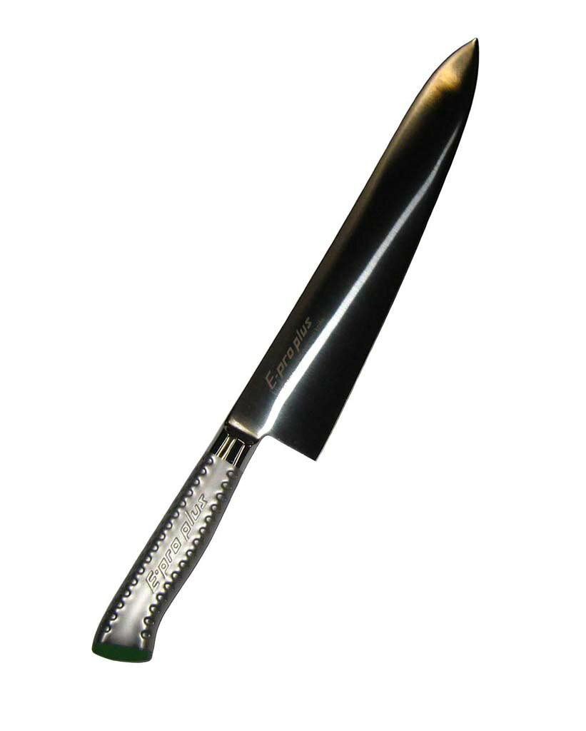 ●サイズ全長：410(mm)●重量：240g●板厚：背:2.5(mm)●材質ブレード：モリブデンバナジューム鋼ハンドル：18-8ステンレススチール●洗浄機：不可●消毒保管庫：使用可●検定証印等：HACCP●刃渡り：27cm●ブレード部：耐久...