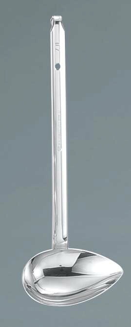 ●サイズ103×68×255(mm)●重量：105g●容量：70cc●材質18-8ステンレス●皿部外周面に添わせた把手先部と皿部とを、スポット溶接で連結すると共に蝋付けによって両者の隙間を密封したレードルです。充分な強度を備えると共に、食品...
