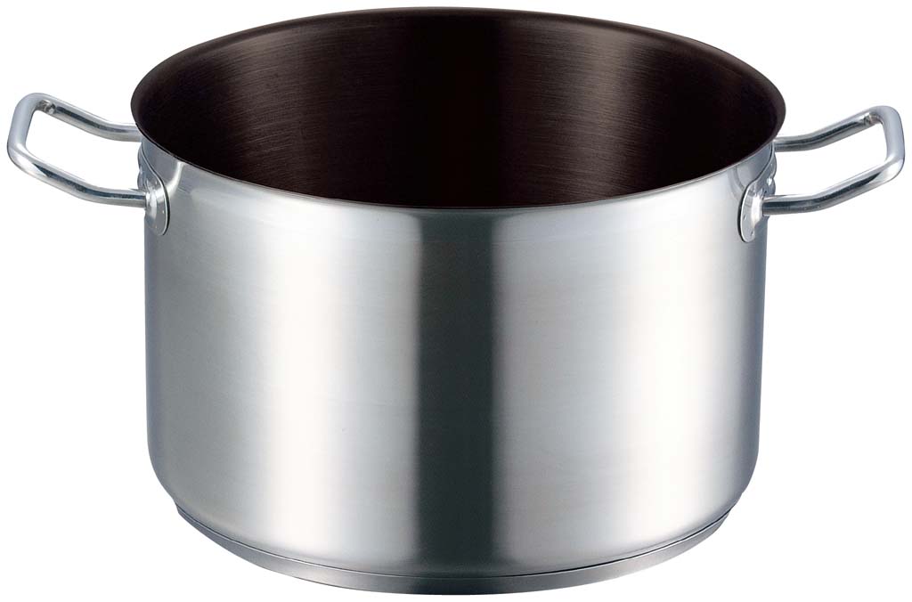 ●サイズφ253(mm)底径：224(mm)●内寸φ240(mm)深さ：160(mm)●重量：2.2kg●容量：7.2L●板厚：0.8(mm)●材質18-8ステンレスアルミニウム18-0ステンレス内面ノンスティック加工●電磁調理器：200V...