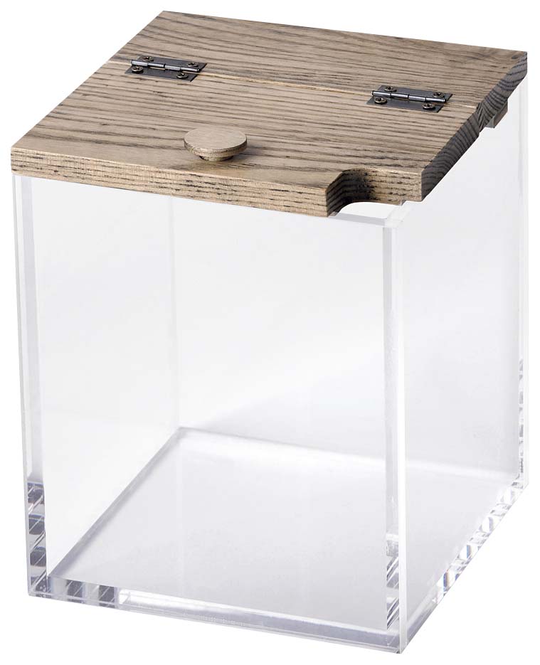 ●型番：18007-100●サイズ130×130×H125(mm)●重量：790g●容量：2L●材質容器：アクリル蓋：クリ材※商品画像はメーカー提供の代表画像を使用しております。複数掲載の画像でも、単品販売の場合がございます。サイズ・カラー...