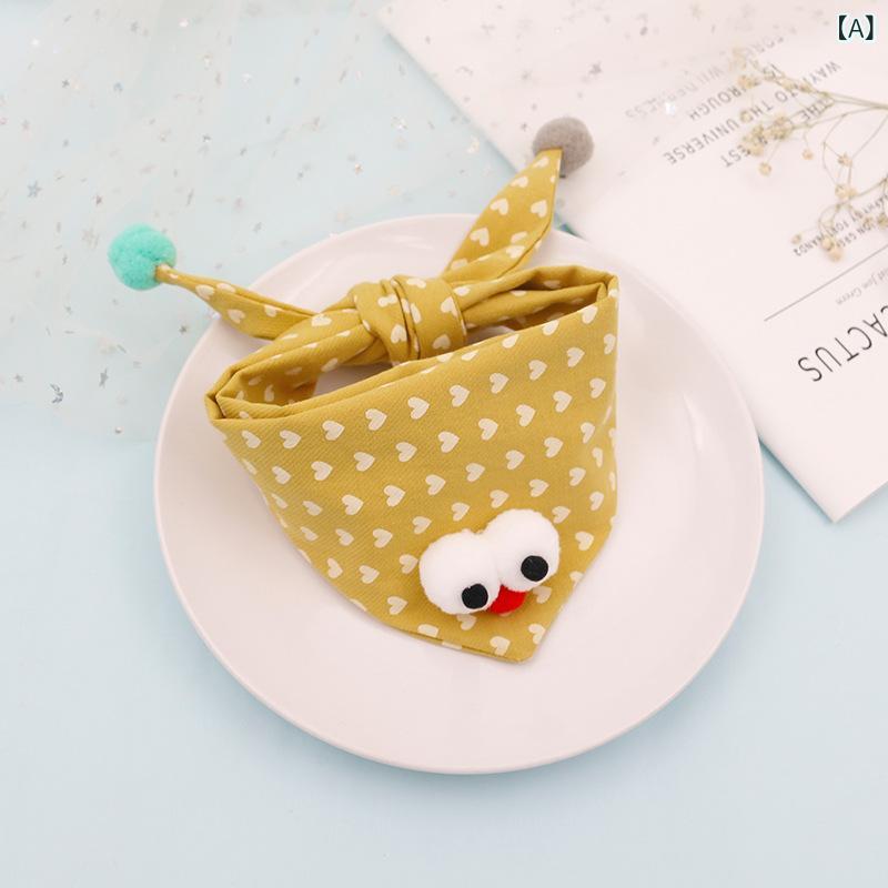 3個セット・カテゴリ: 三角巾・スタイル: カートゥーン・主な素材: 綿100%・柄: カートゥーン・カラー展開: 黄色目款、ピンク目款、グレー目款、オレンジ爪爪、ピンク爪爪、グレー藍爪爪・サイズ展開: S（長50cm、高18cm）、M（長...