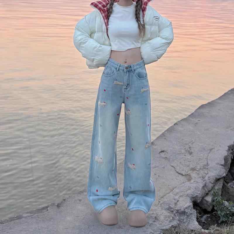 ・カテゴリ: デニムパンツ・スタイル: ベーシック・主な素材: ポリエステル50-70%・丈: ロング・ウエスト: ハイウエスト・厚み: 中厚・デザイン要素: ポケット・カラー: ライトブルー・サイズ展開: S、M、L、XL・ストレッチ: ...