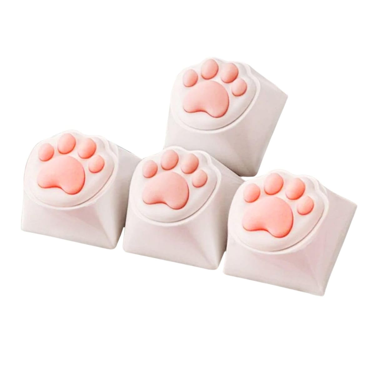 肉球のデザインがとてもかわいいカスタムキーキャップ。ユニークな猫のキーキャップは、デスクをおしゃれに彩ります。押すたびに感じる弾力と、ピンクの猫のキーキャップの柔らかな反発感が魅力的です。耐久性のあるPBTとシリコン素材で作られ、長く快適に...