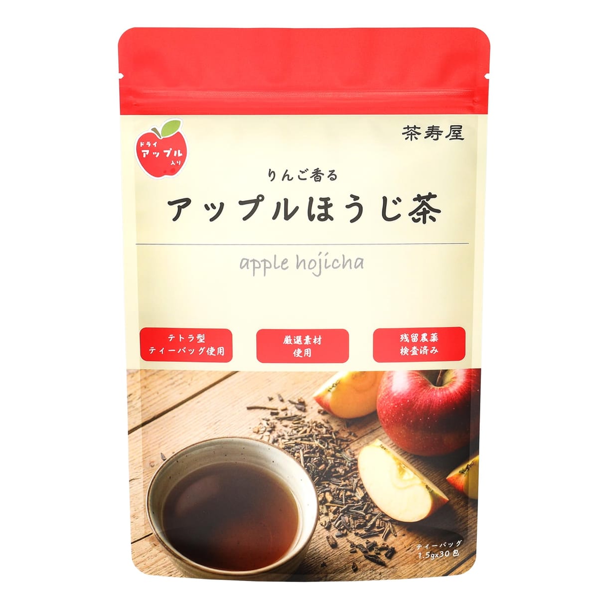【りんごの風味】厳選素材のほうじ茶にドライアップルを加えて、ほうじ茶の香りとりんごの風味の絶妙なバランスを実現しました。【厳選素材】ほうじ茶の茶葉は国産の厳選したものを使用しています。ぜひ香りと味の両方をお楽しみください。【安心の国内製造】...