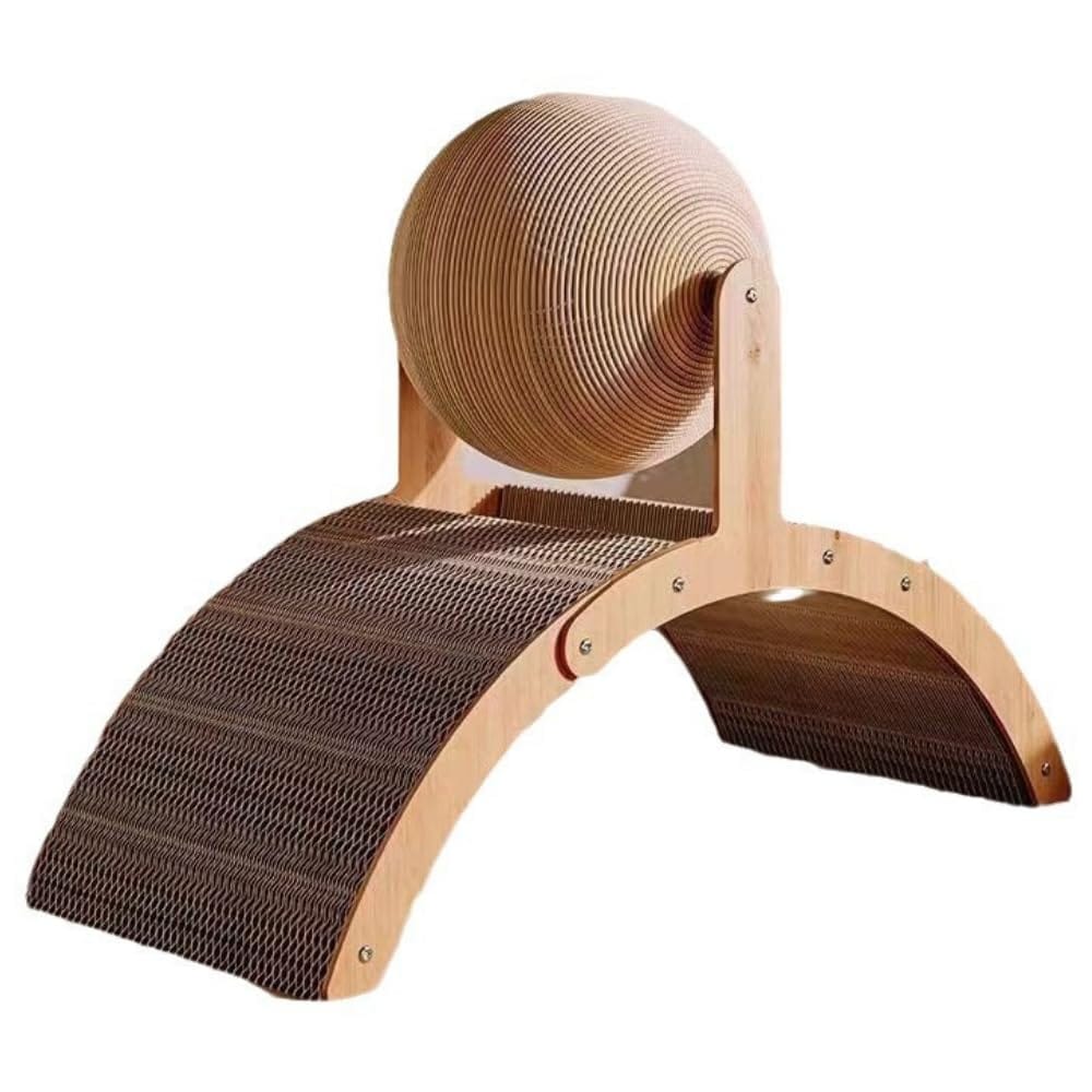 【ストレス解消＆運動不足解消】猫ちゃんが飽きずに遊べる爪とぎで、日中のお留守番中も安心。猫ちゃんのストレス解消や運動不足解消に最適です。【安定感のある設計】アーチ型土台が振動に強く倒れにくい安定感。トンネルのように潜って遊ぶこともでき、さま...