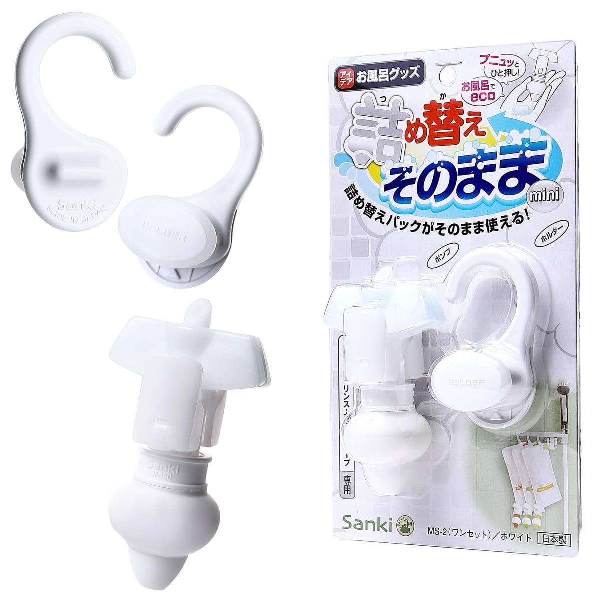 サイズ:約幅5×奥行3.7×高さ18cm本体重量:320g素材・材質:ABS樹脂 エラストマー樹脂原産国:日本国 ●詰め替えパックをそのまま使用できるので、ボトル容器は不要 ●詰め替えの手間(洗浄・乾燥・補充)がいらない ●取付、取りはずし...