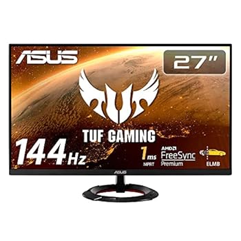 【中古】ASUSTek TUF Gaming ゲーミングモニター VG279Q1R 27インチ フルHD IPS 144Hz 1ms HDMI×2 DP Adaptive-sync ELMB 2W+2Wステレオスピーカー搭載【メーカー名】【...