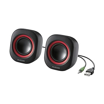 【中古】(良い)【2015年モデル】エレコム スピーカー USB電源 コンパクト 2W ブラック×レッド MS-P06UBR【メーカー名】【メーカー型番】【ブランド名】エレコム(ELECOM) PCスピーカー 【商品説明】【2015年モデル...