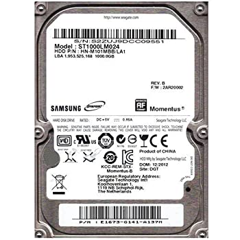 【中古】Seagate Spinpoint M8 ST1000LM024 1TB 5400RPM SATA2/SATA 3.0 GB/s 8MB Notebook Hard Drive (2.5 inch) by Seagate [並行輸入...